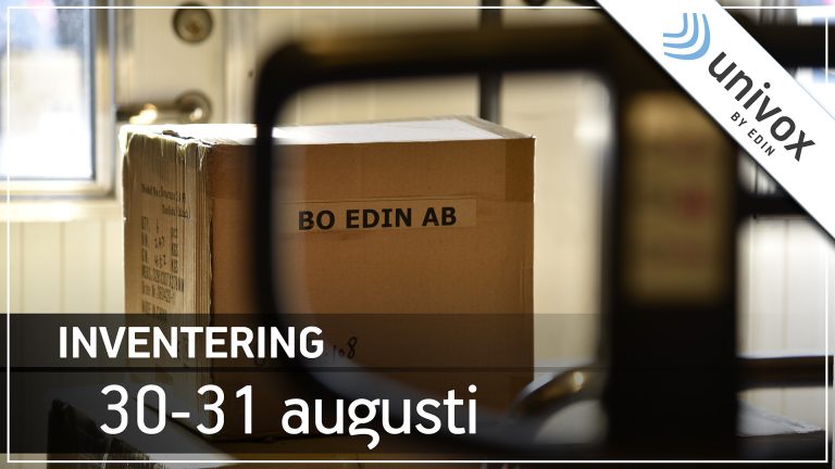 Inventering, 30-31 augusti | Univox
